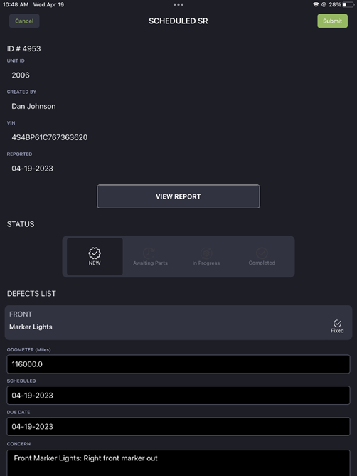 DVIR Defects and Work Orders – Radius Telematics