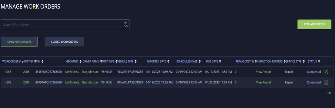 DVIR Defects and Work Orders – Radius Telematics