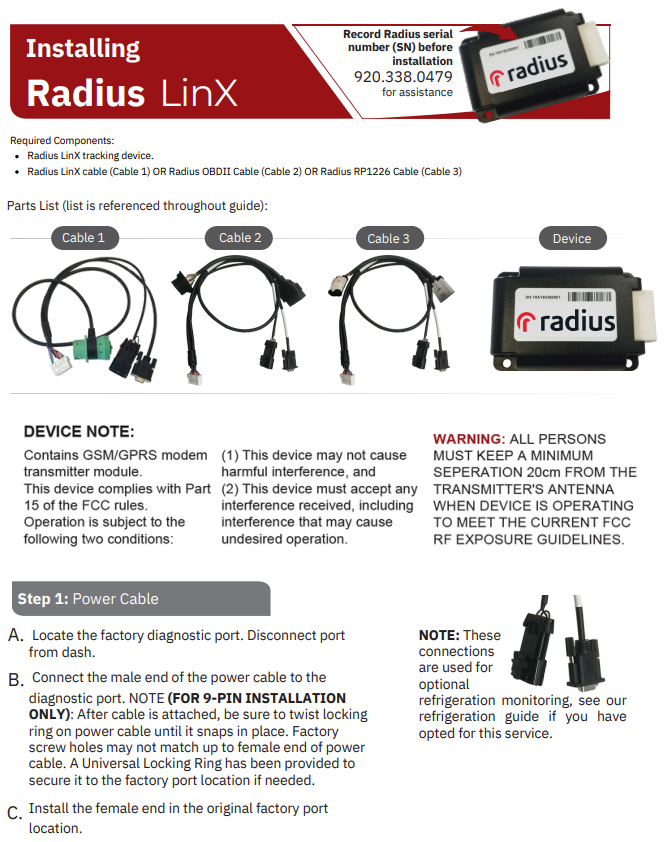 Radius LinX Installation Guide – Radius Telematics