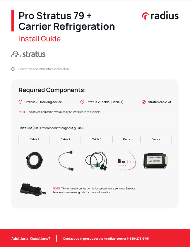 Pro Stratus 79 + Carrier Refrigeration Installation Guide – Radius ...