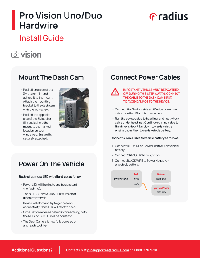 Pro Vision Uno/Duo Hardware Installation Guide – Radius Telematics