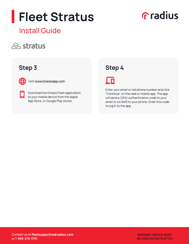 Fleet Stratus Installation Guide – Radius Telematics
