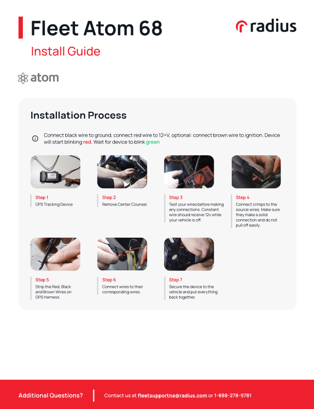 Fleet Atom 68 Installation Guide – Radius Telematics