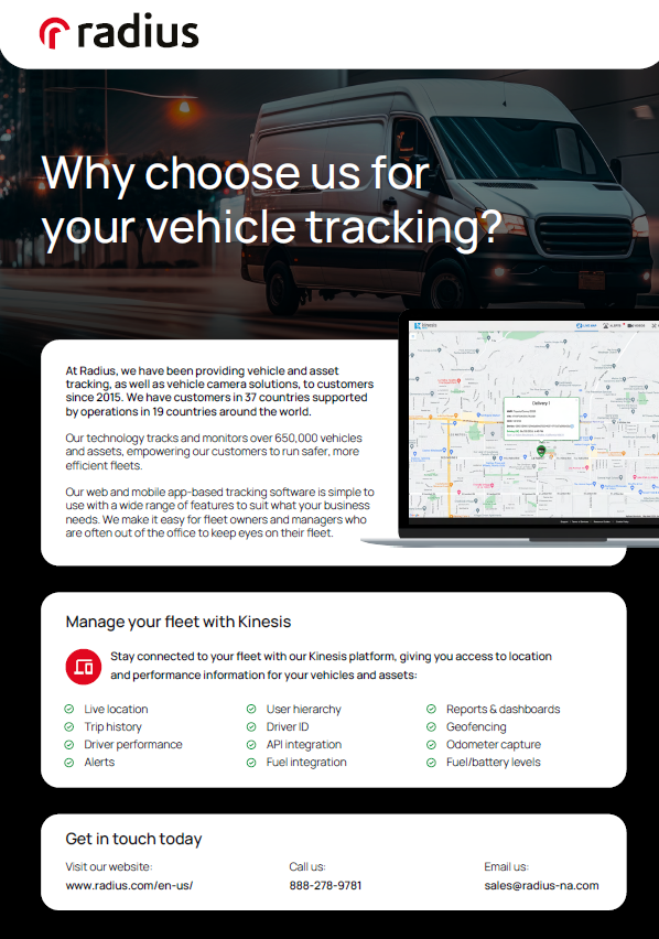 Kinesis Tracking Overview Flyer – Radius Telematics
