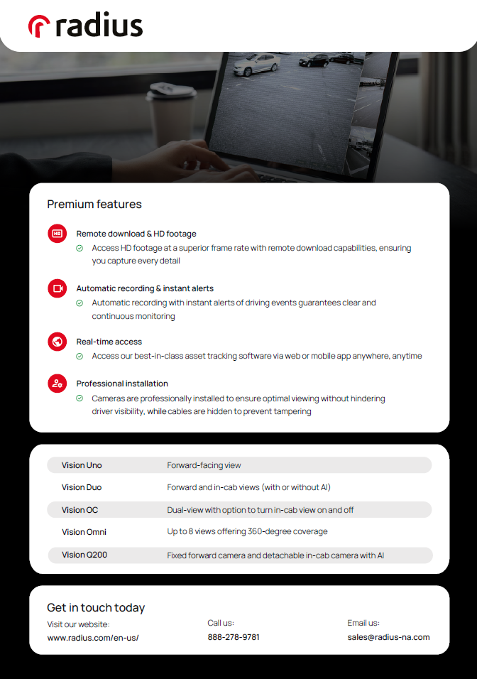 Vision Product Sales Flyer – Radius Telematics