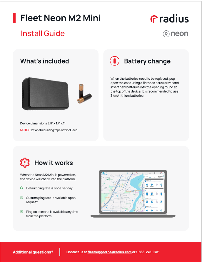 Fleet Neon M2 Mini Install Guide – Radius Telematics